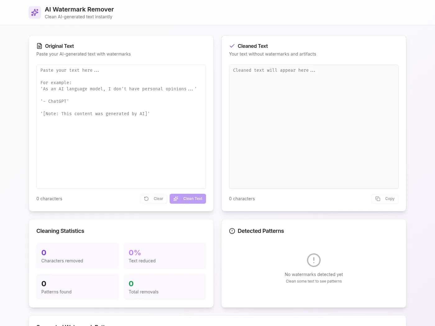 AI Watermark Remover & Text Cleaner