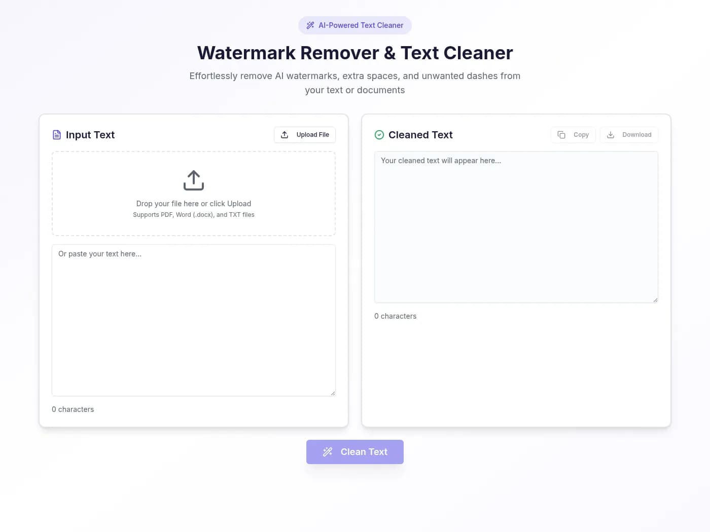 AI Watermark Remover & Text Cleaner Tool