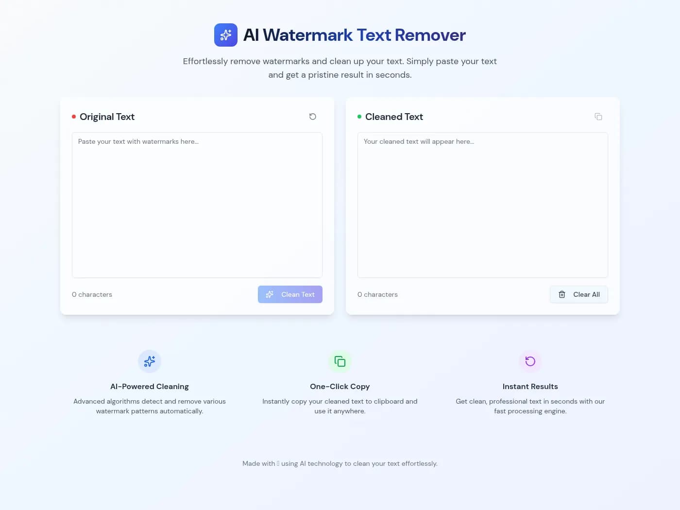 AI Watermark Text Remover App