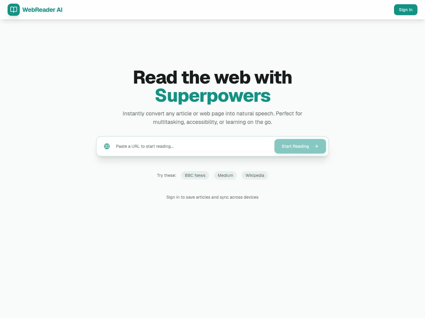 Bebeji AI Web Reader