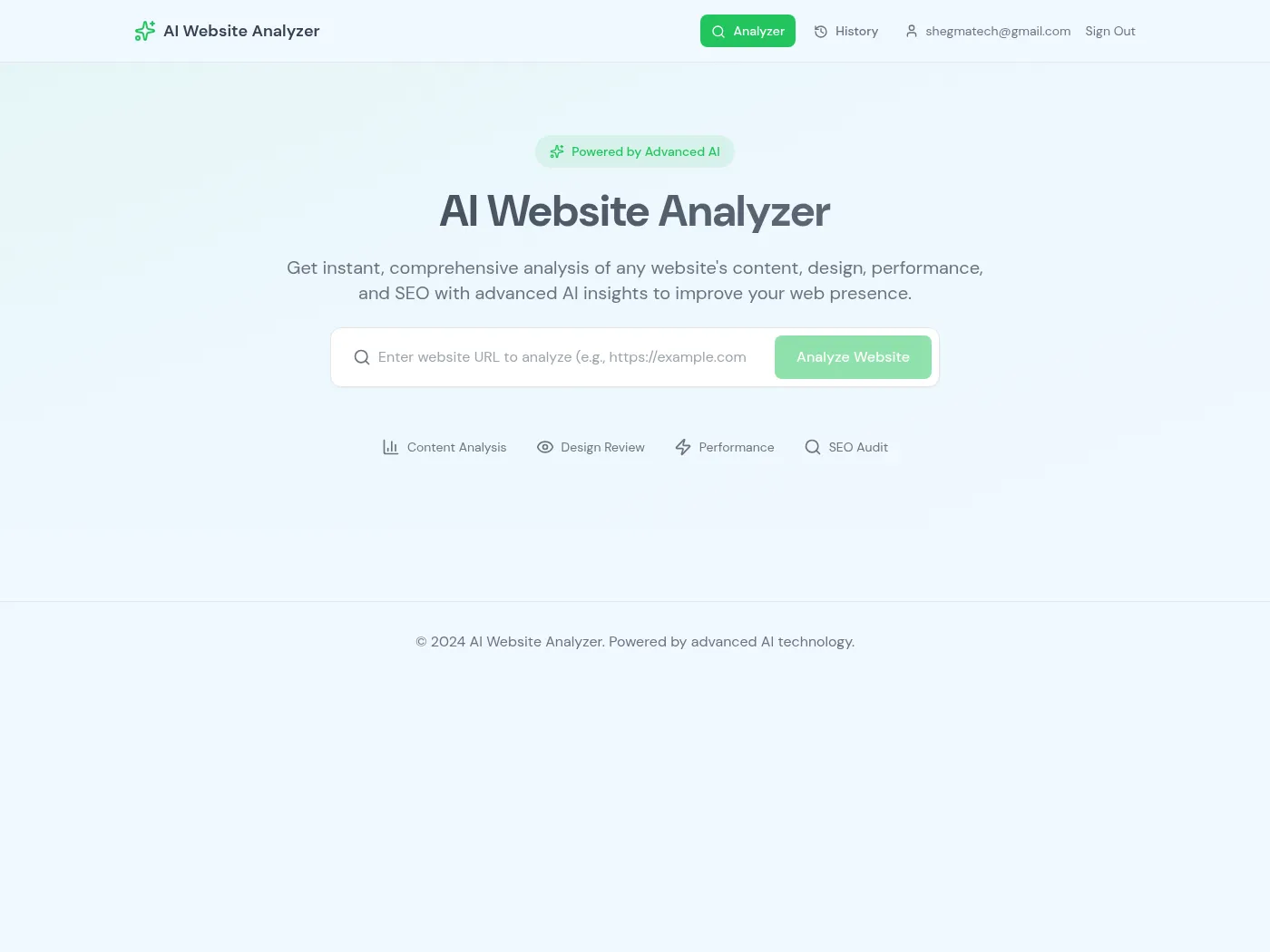 AI Website Analyzer