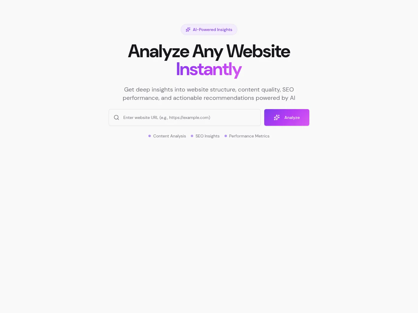 AI Website Analyzer