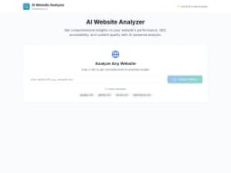 AI Website Analyzer