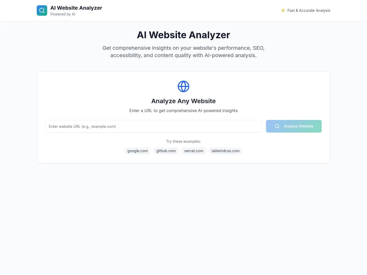 AI Website Analyzer