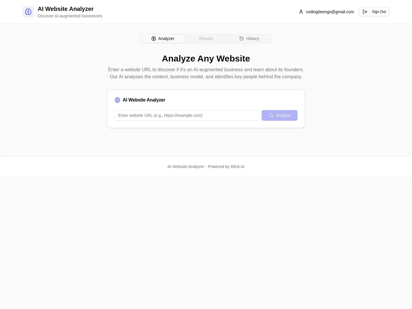 AI Website Analyzer for Augmented Businesses