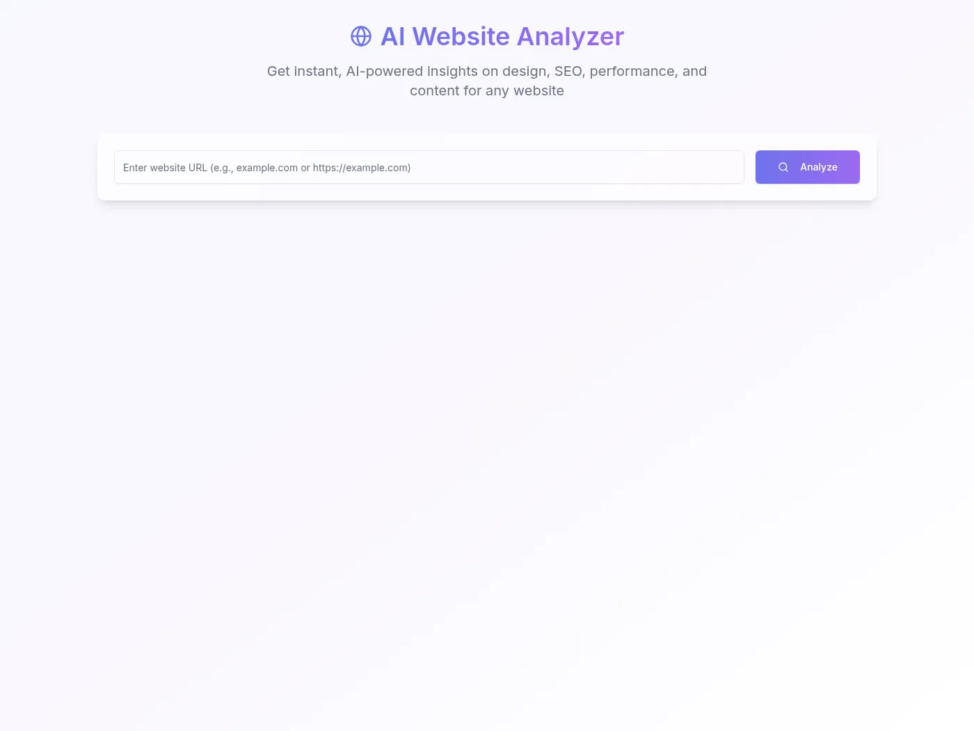 AI Website Analyzer