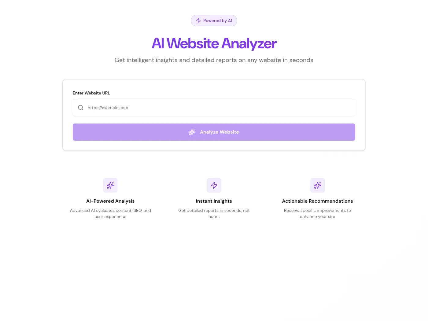 AI Website Analyzer