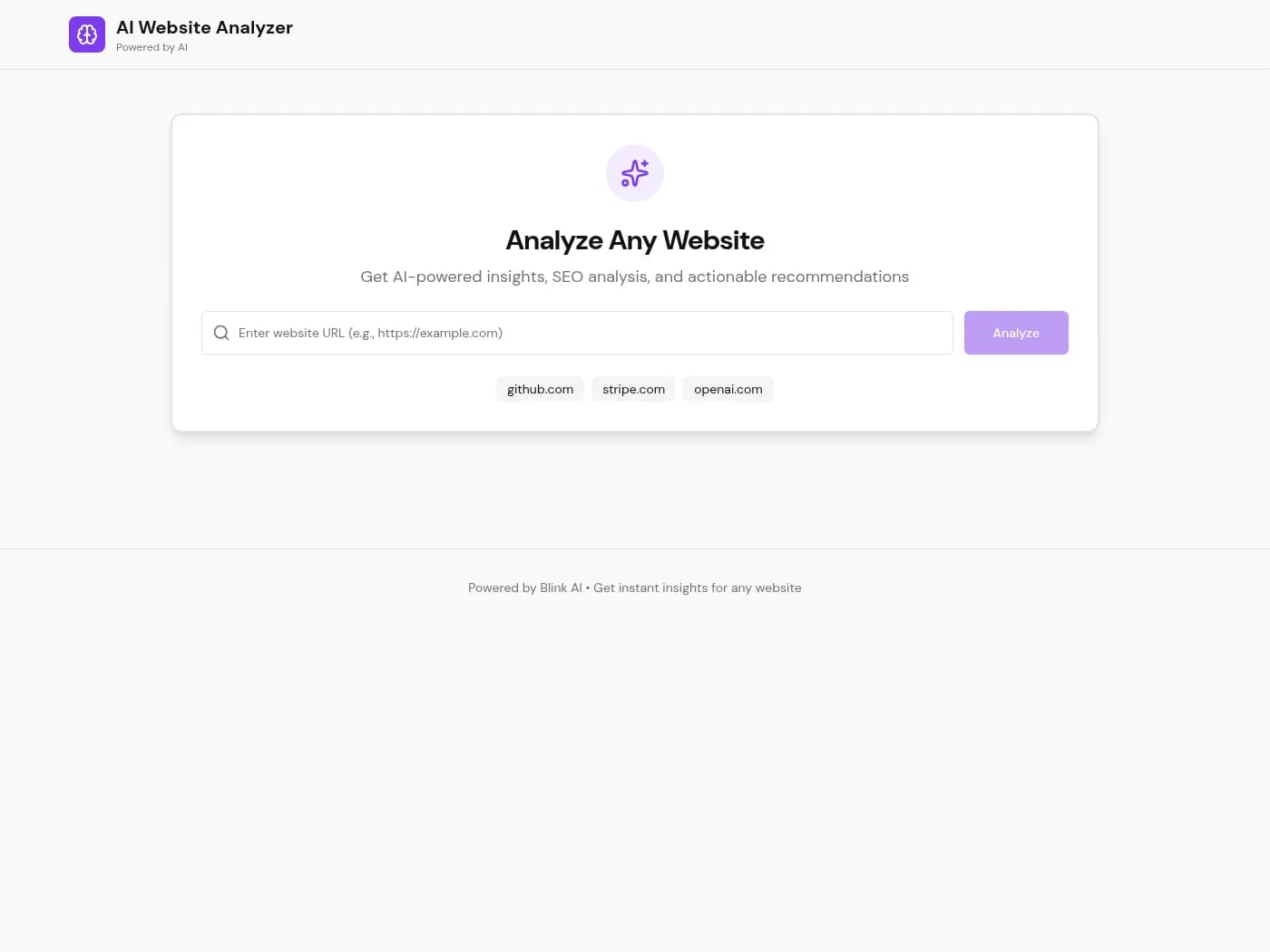 AI Website Analyzer