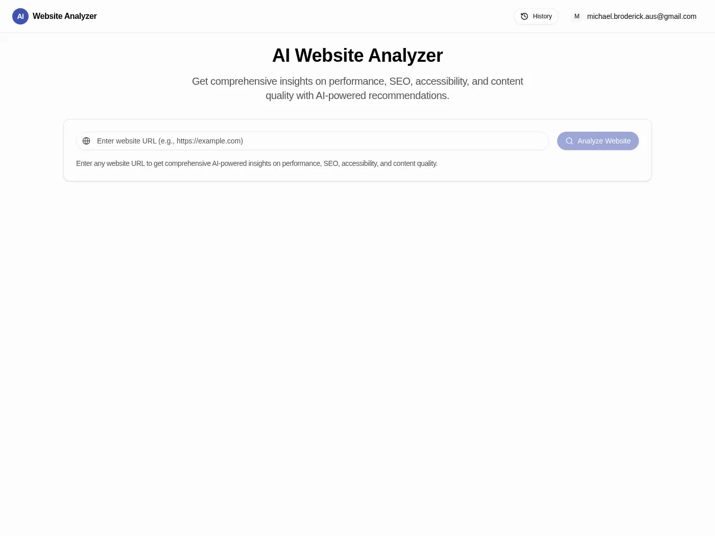 AI Website Analyzer