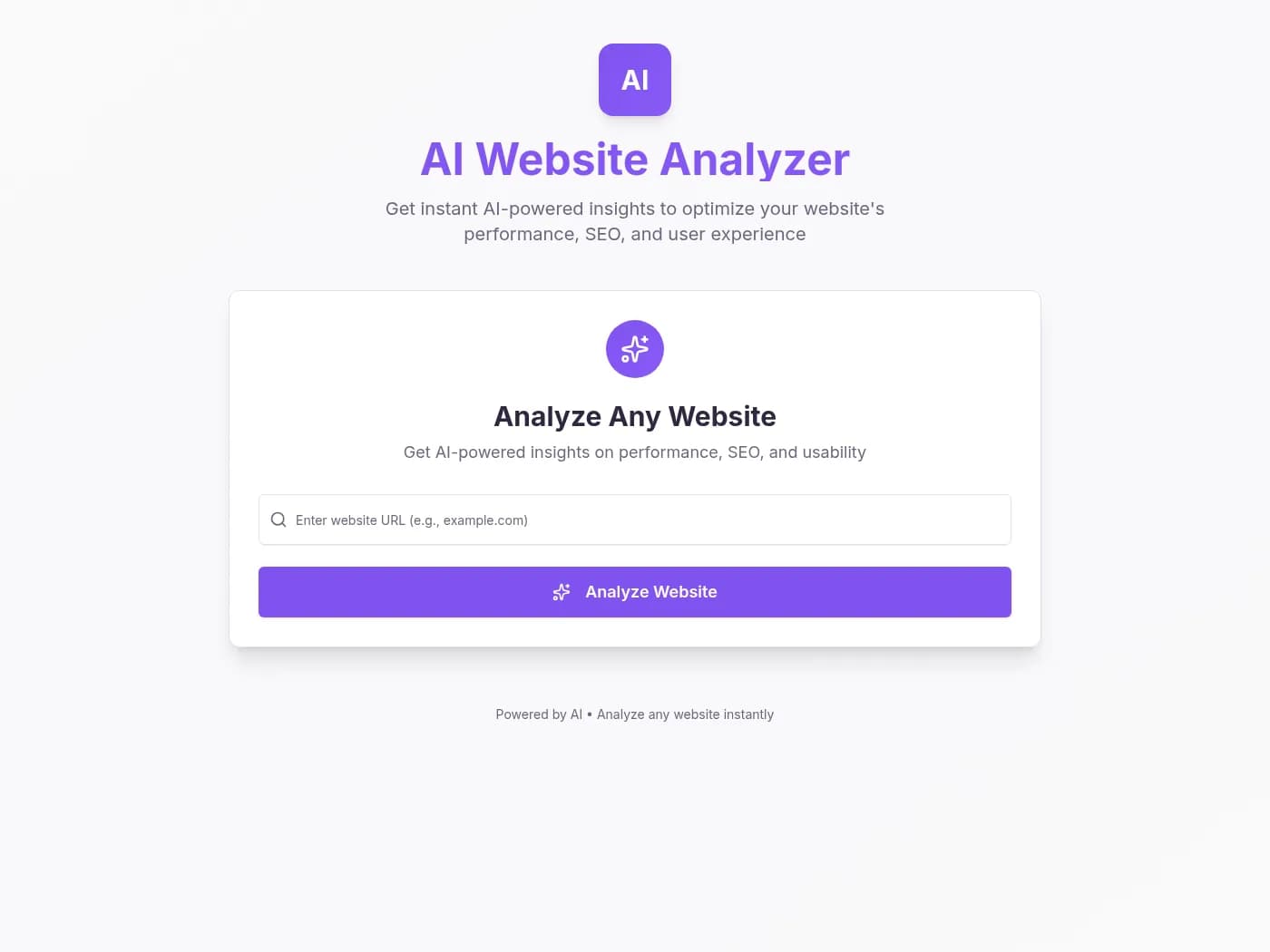 AI Website Analyzer