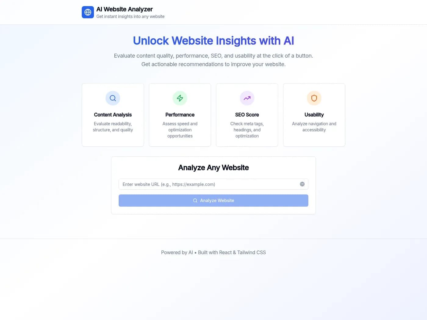 AI-powered Website Analyzer