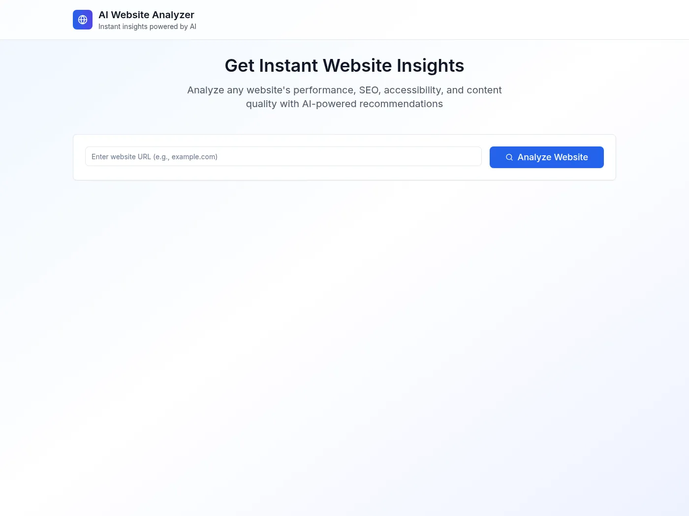 AI Website Analyzer