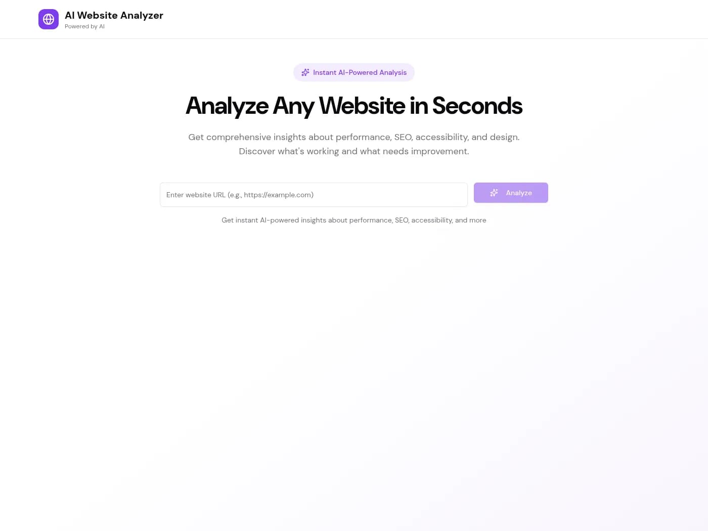 AI Website Analyzer