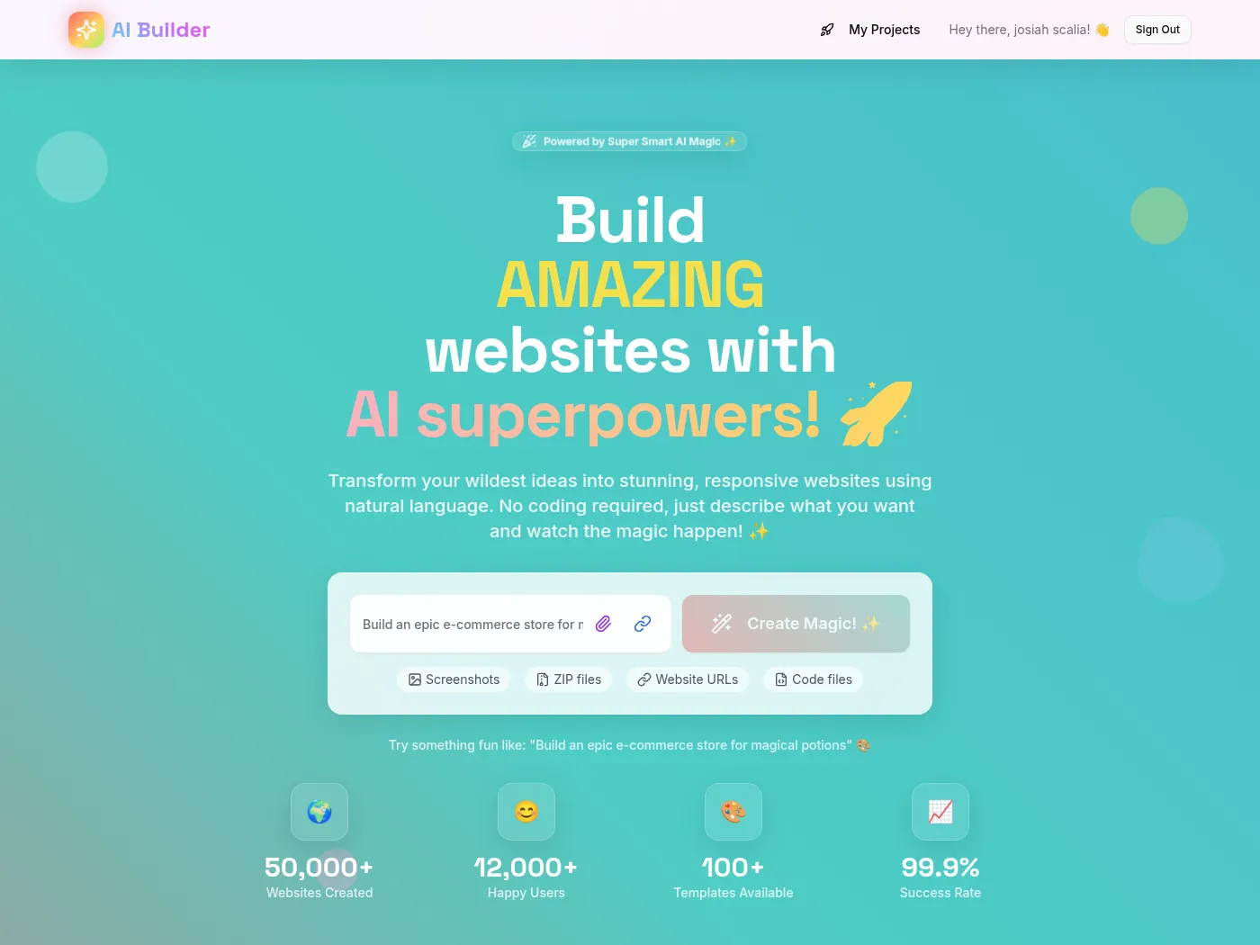 AI-Powered Website Builder Platform