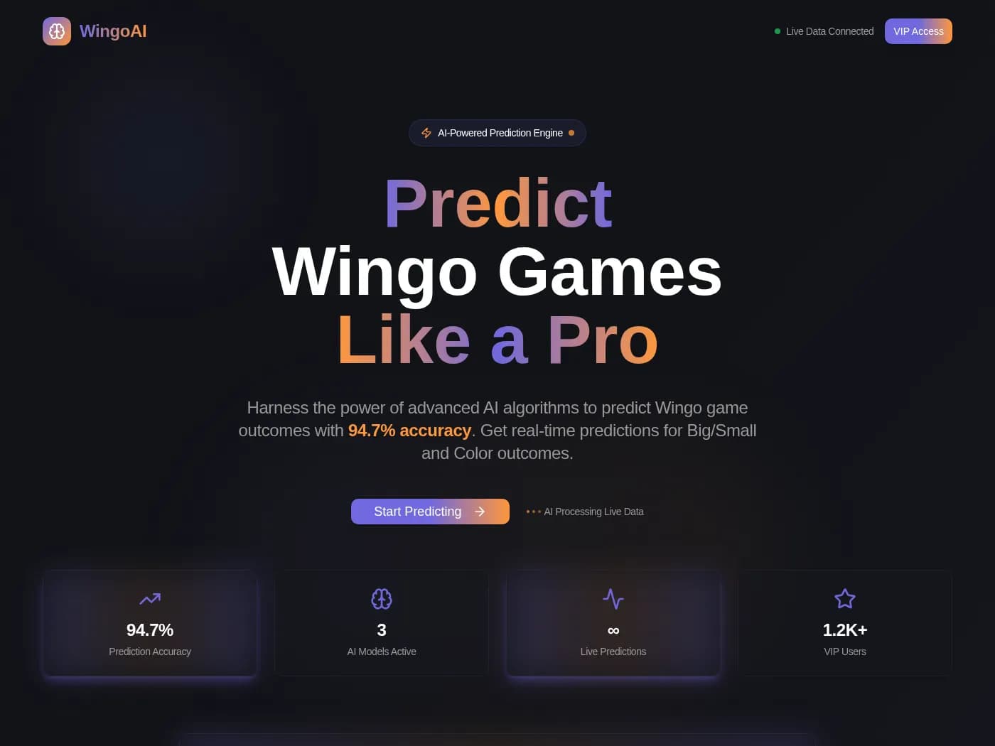 AI-Powered Wingo Game Prediction Tool