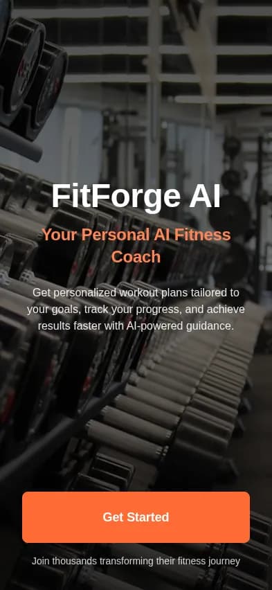 AI-Powered Personal Workout Planner Mobile App