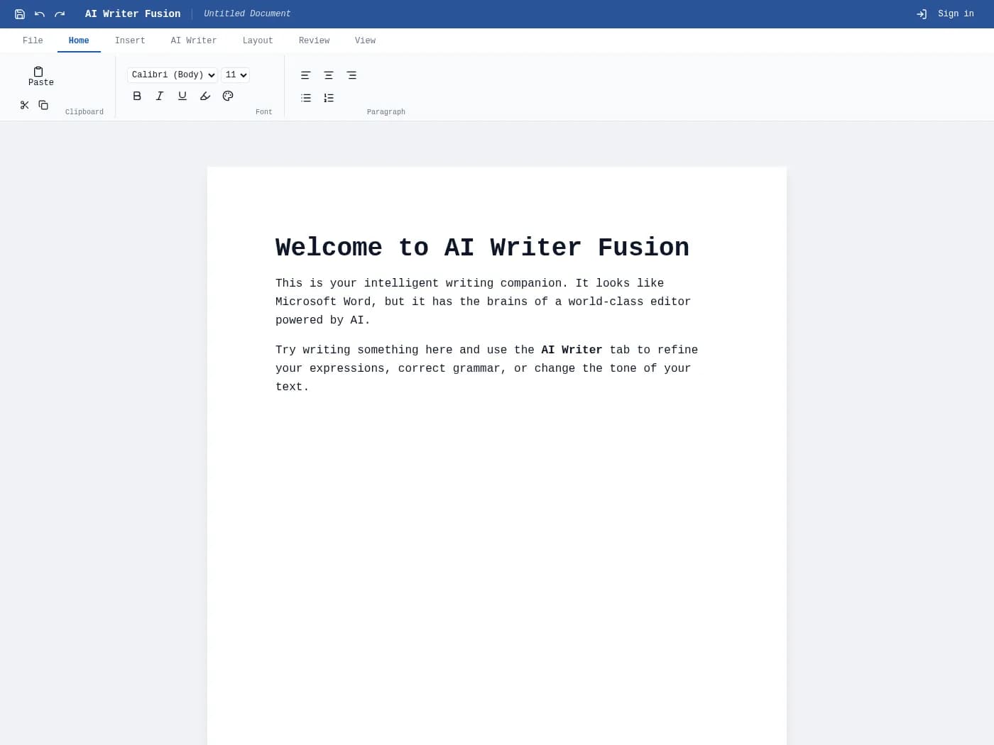 AI Writer Fusion