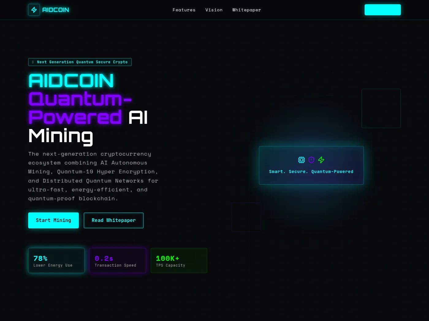AIDCOIN — Next-Gen AI-Powered Quantum Secure Crypto Ecosystem