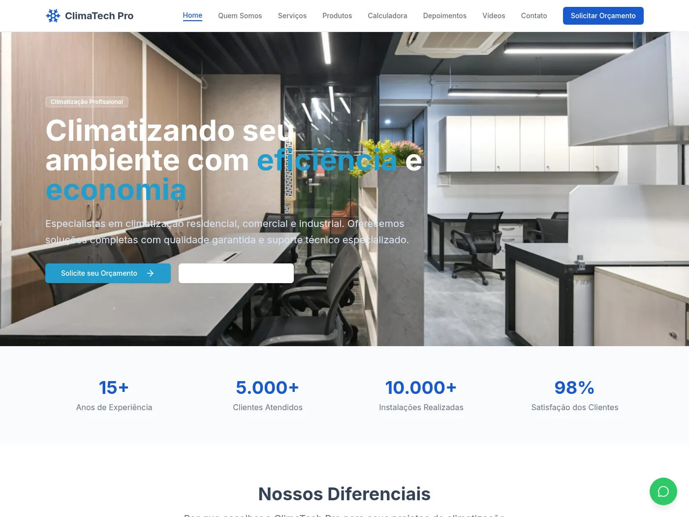 Modern Website for Air Conditioning Company