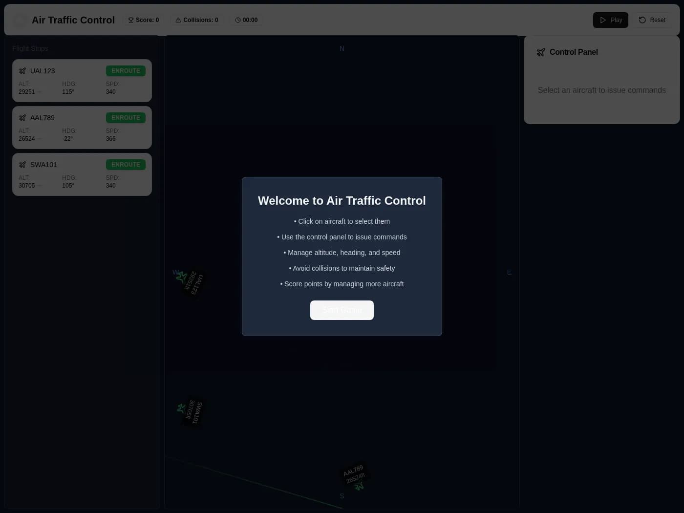 Air Traffic Control Simulator Game