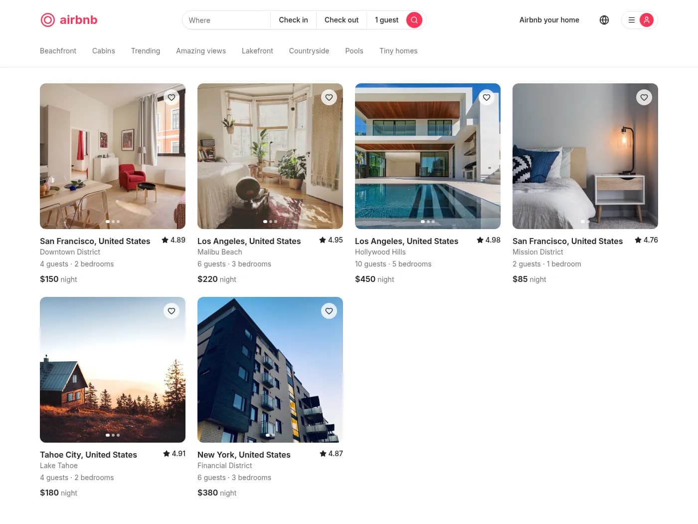 Airbnb App Clone