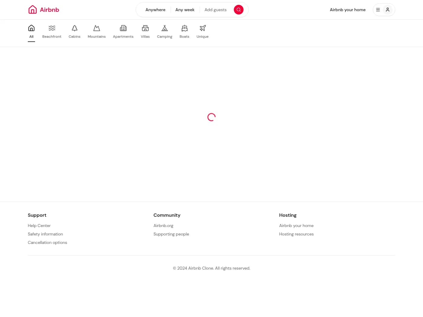 Airbnb Clone Platform