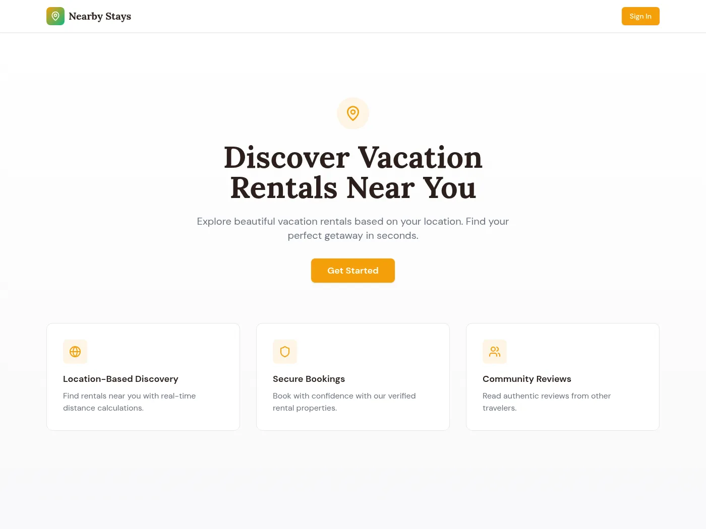 Nearby Stays Finder