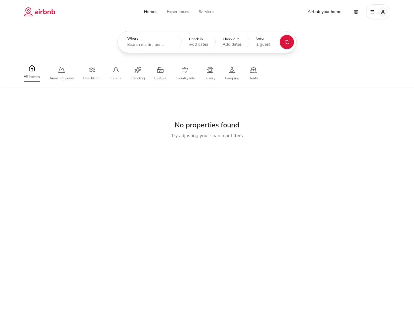 Airbnb Web Clone