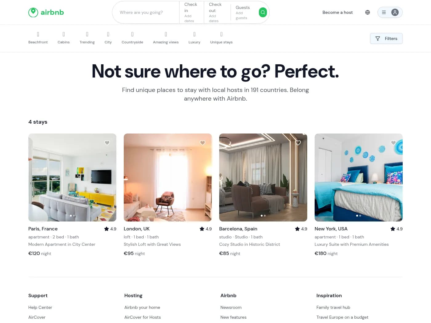 Airbnb Web Clone
