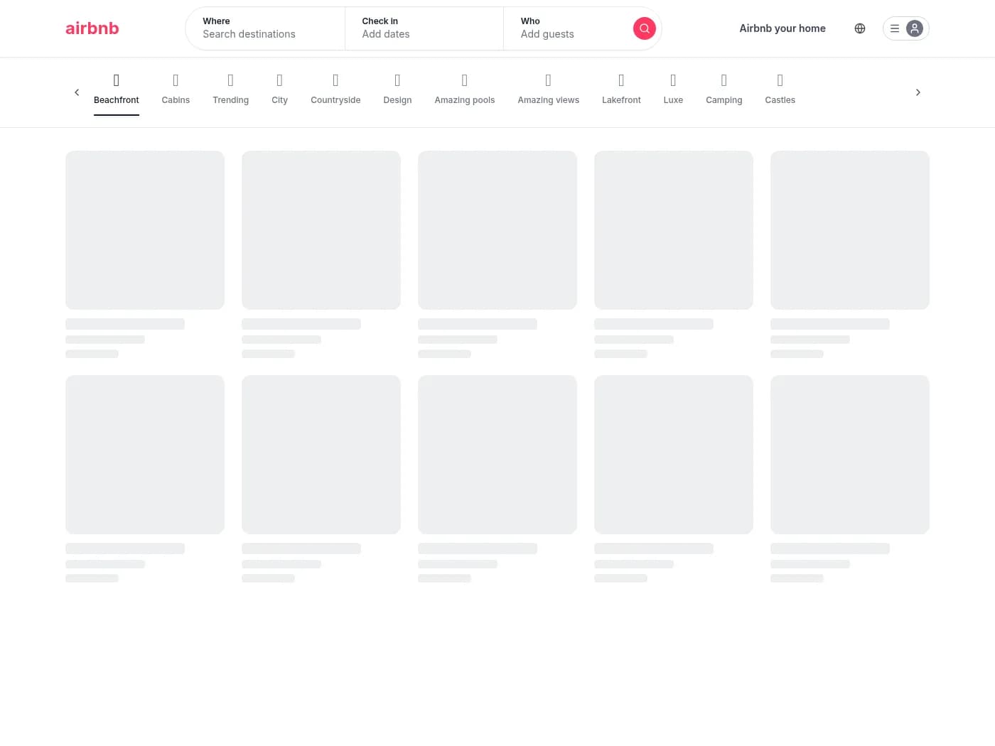 Airbnb Website Clone