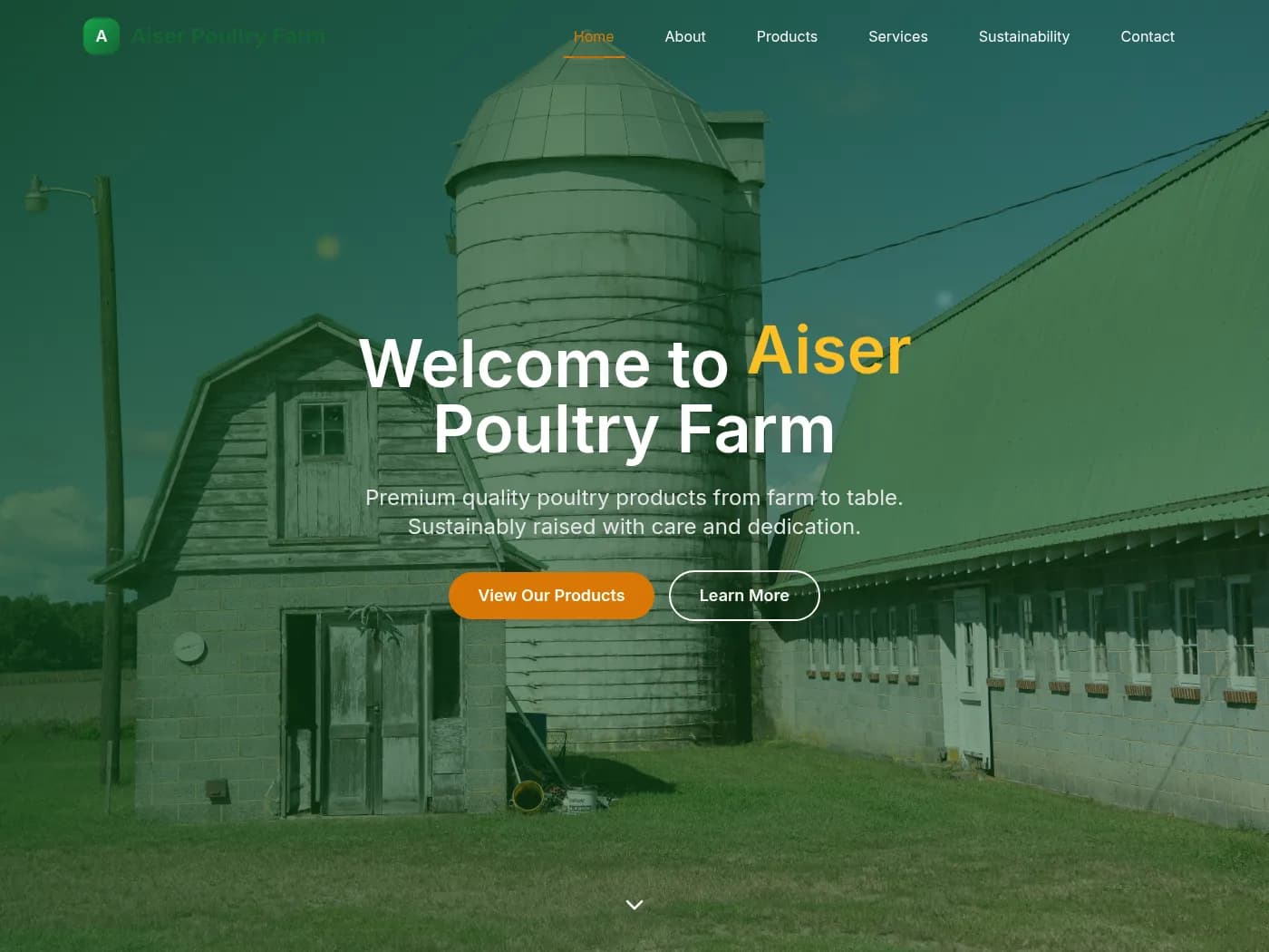Aiser Poultry Farm Animated Website