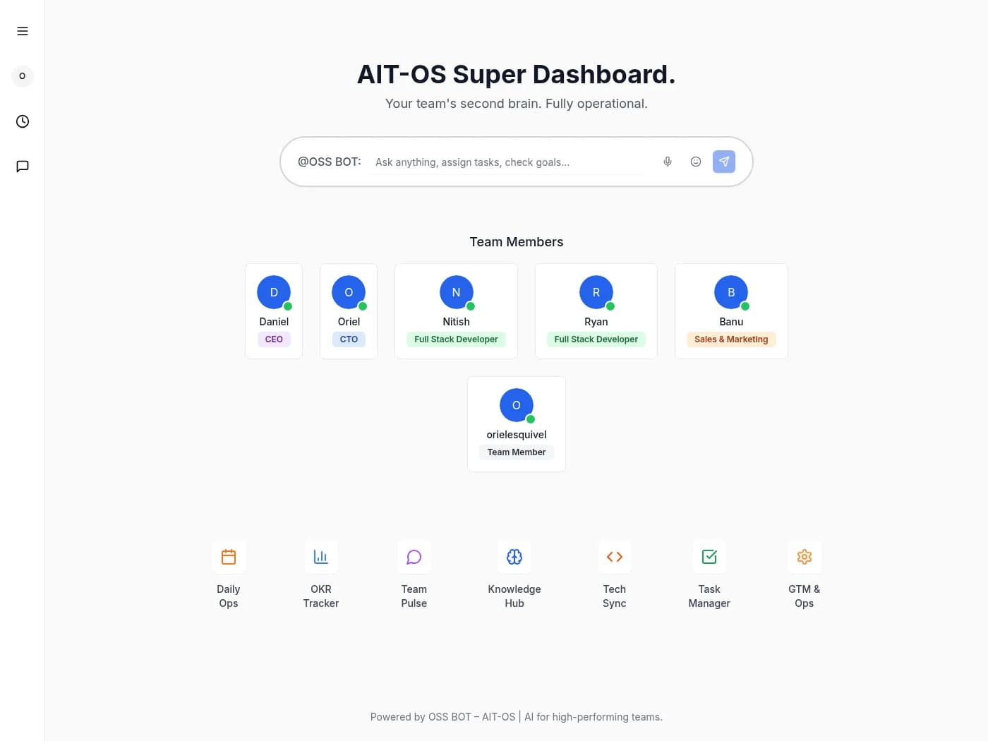 AIT-OS: AI Team Operating System Dashboard