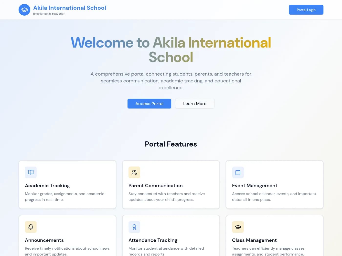 Akila International School Portal