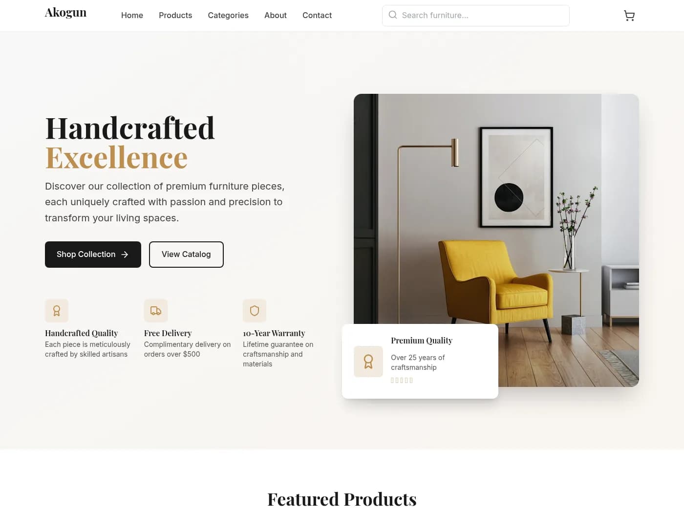 Akogun Furniture Online Store
