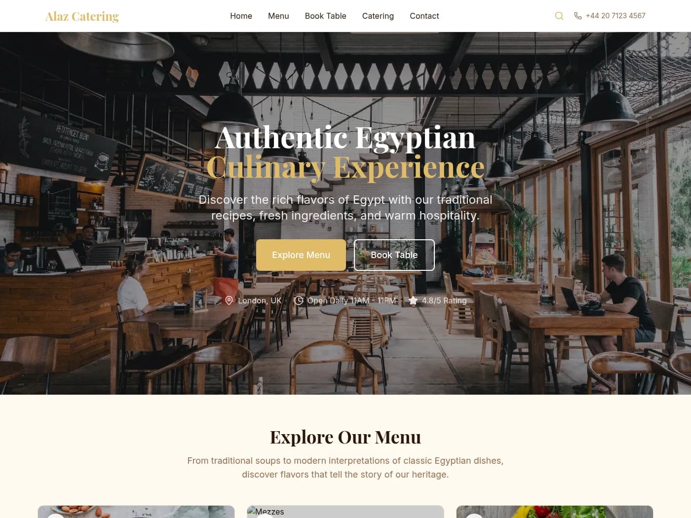 Alaz Catering Web App