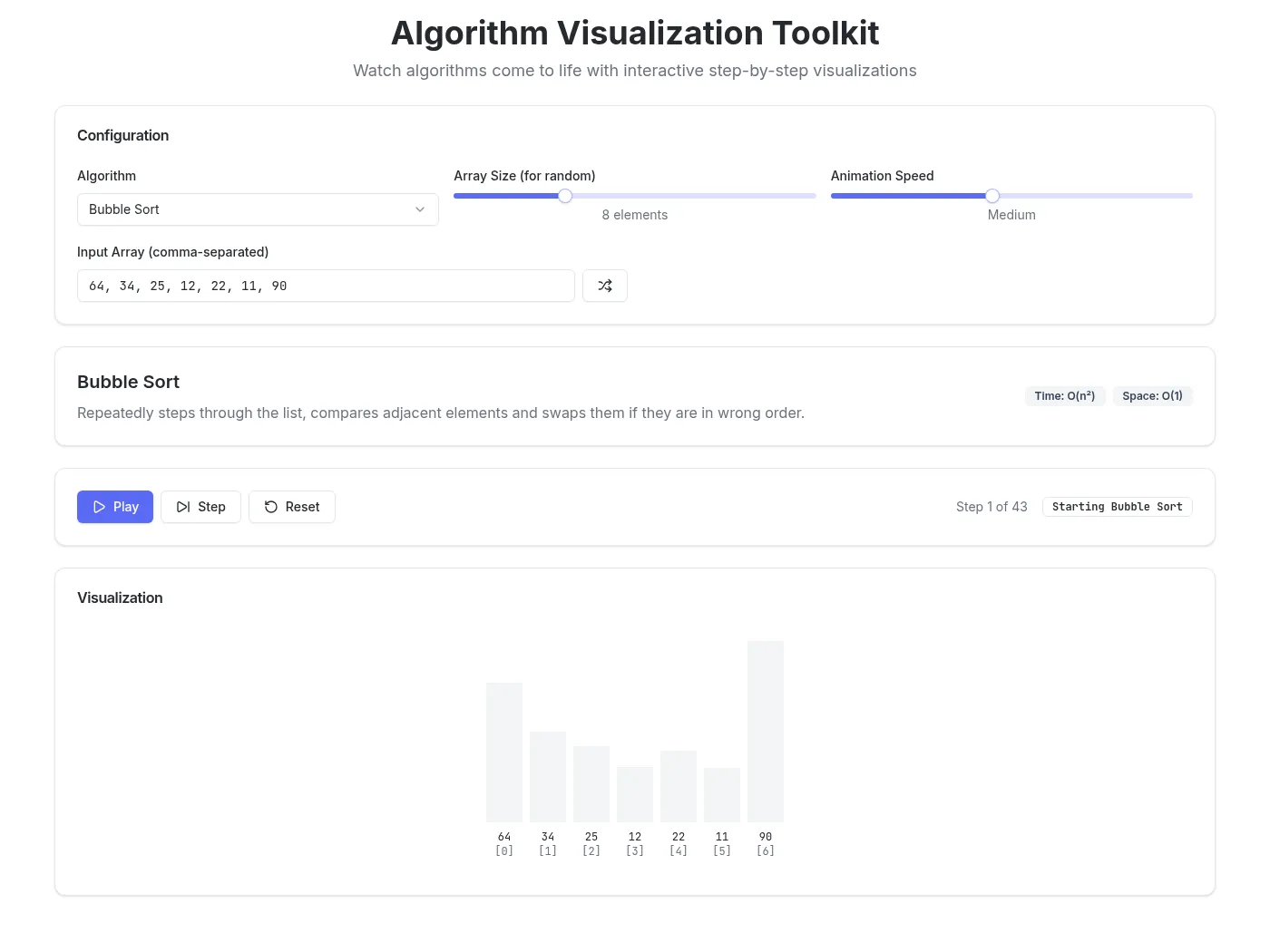 Algorithm Visualization Toolkit