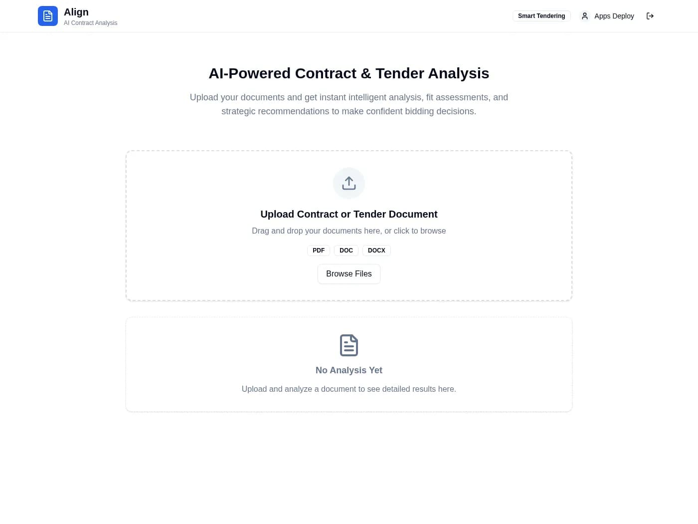 Align: AI-Powered Tender & Contract Management for Businesses