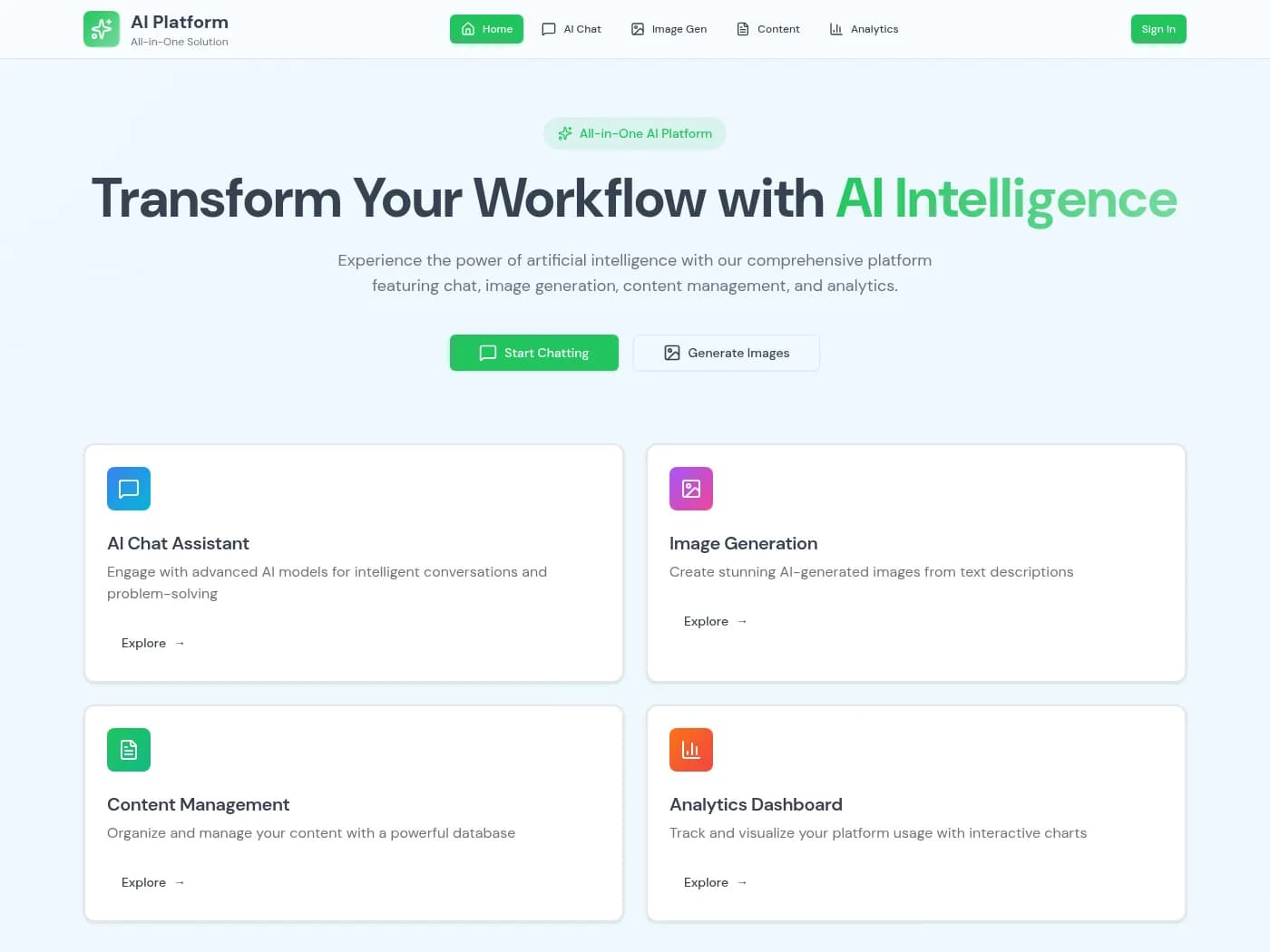 All-in-One AI-Integrated Platform