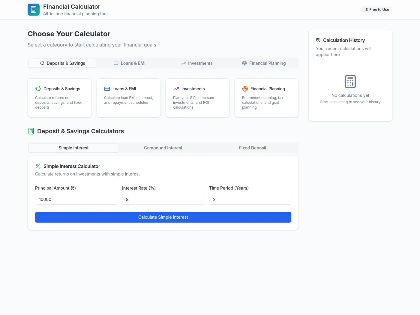 All-in-One Financial Calculator