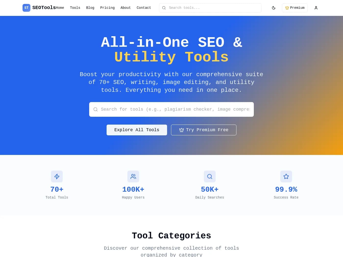 All-in-One SEO & Utility Tools Platform