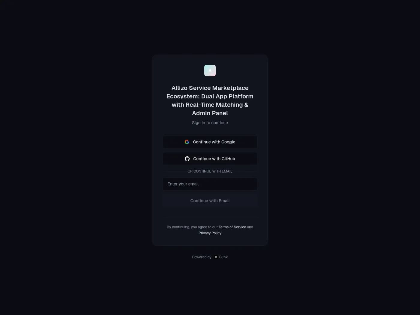 Allizo Service Marketplace Ecosystem: Dual App Platform with Real-Time Matching & Admin Panel