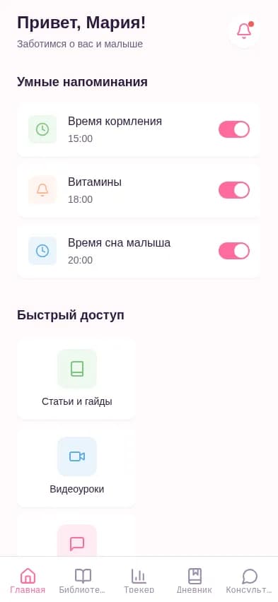 AlmaMater: Postnatal Care Mobile App