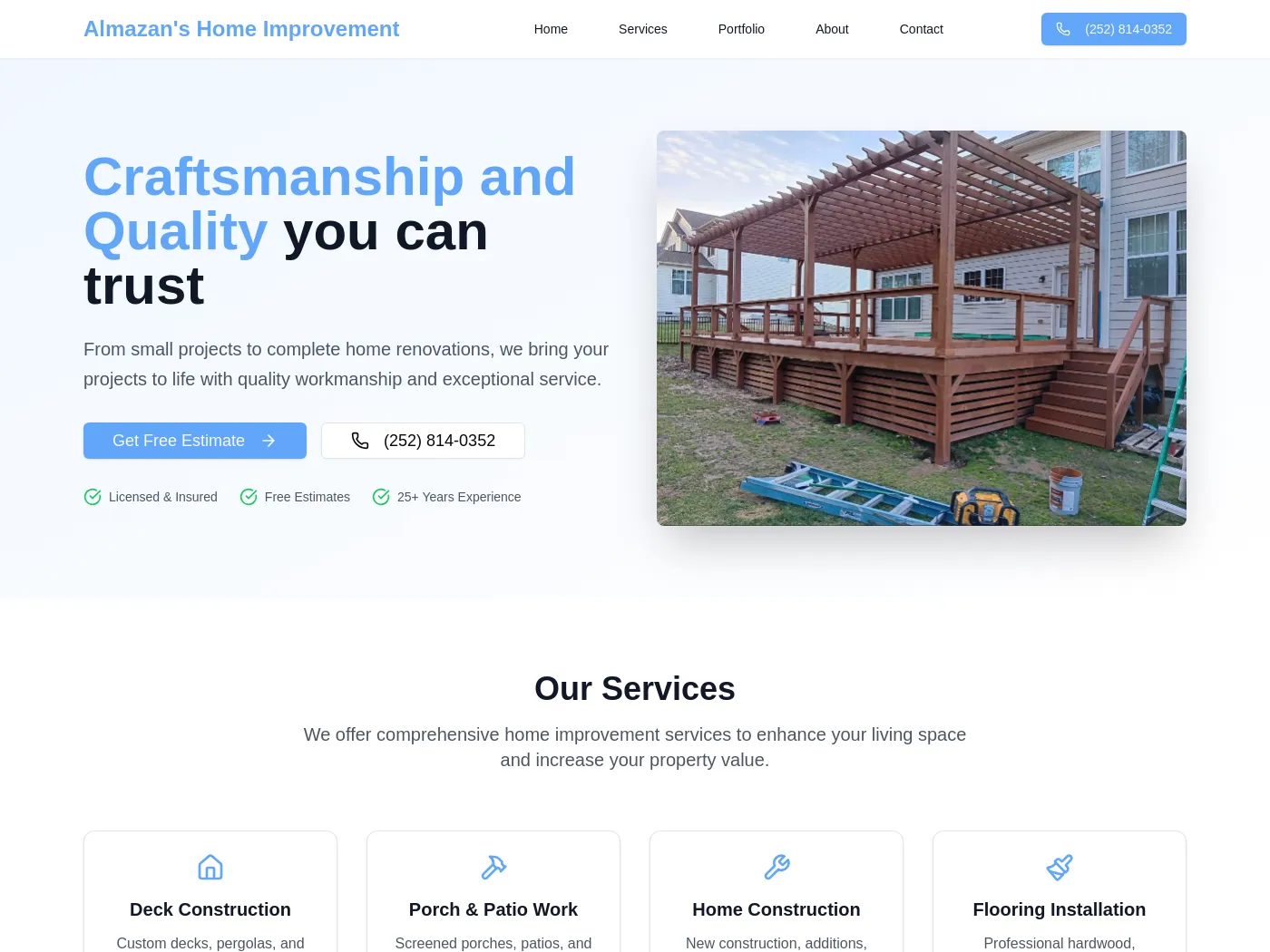Almazan's Home Improvement Website