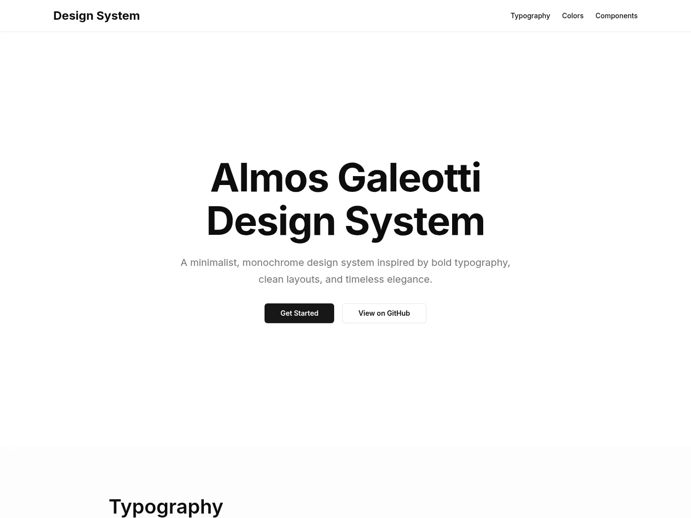 Almos Galeotti Portfolio Design System