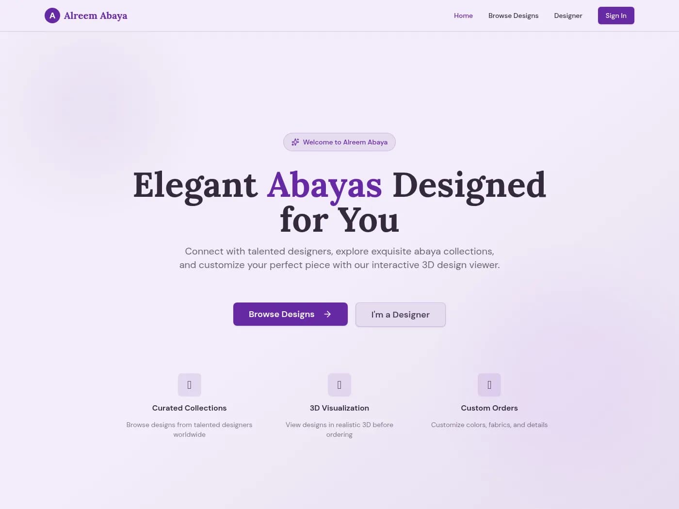 Alreem Abaya Designer & Shopper Platform
