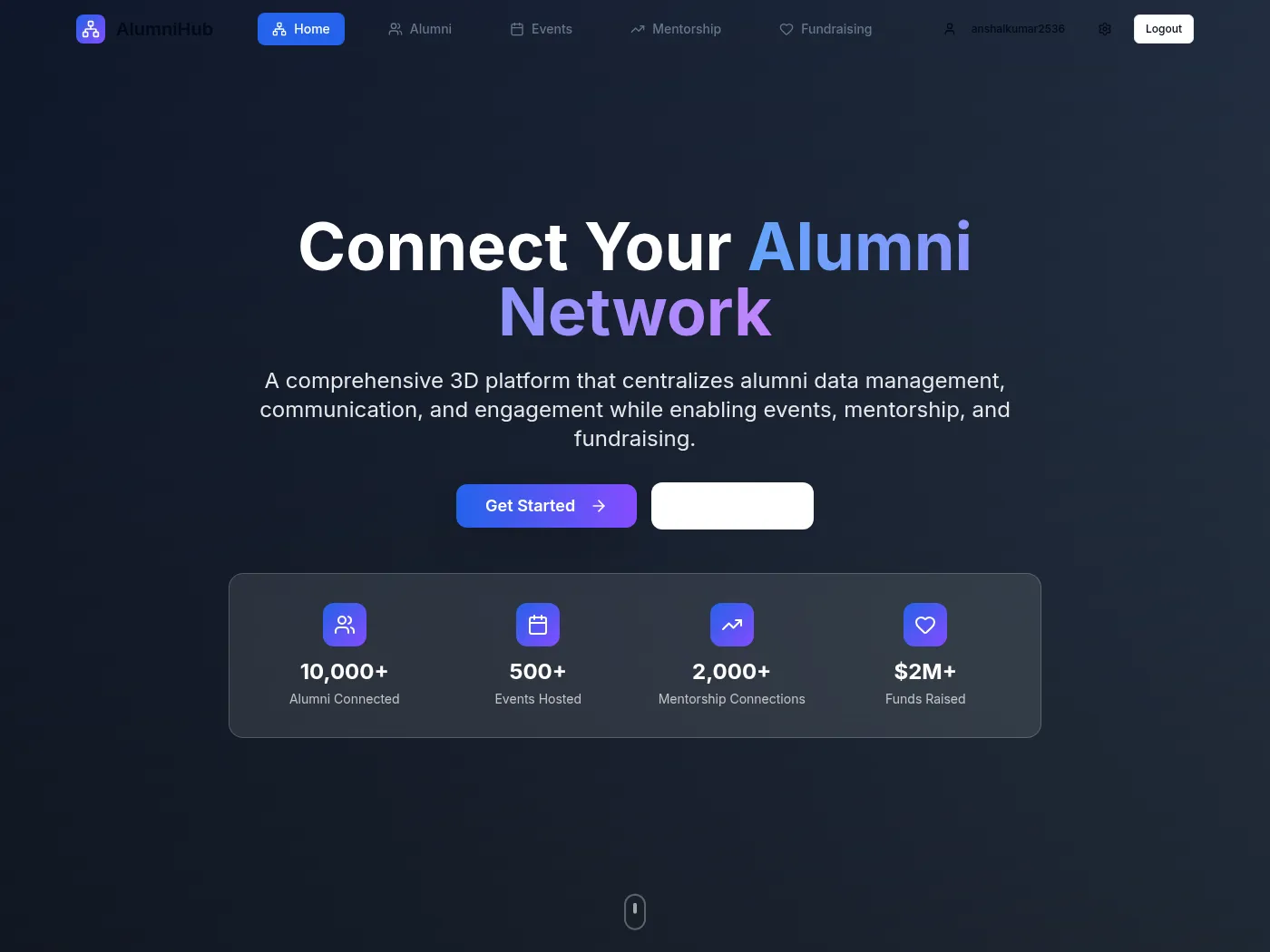 AlumniHub: 3D Centralized Platform for Alumni Management and Engagement