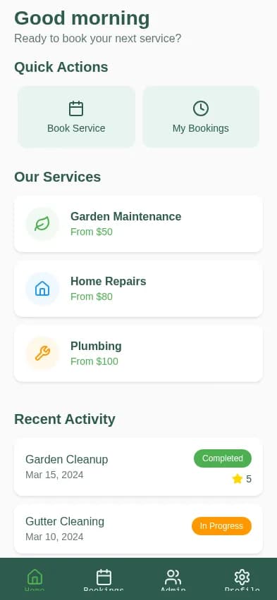 A&M Maintenance Booking and Admin App