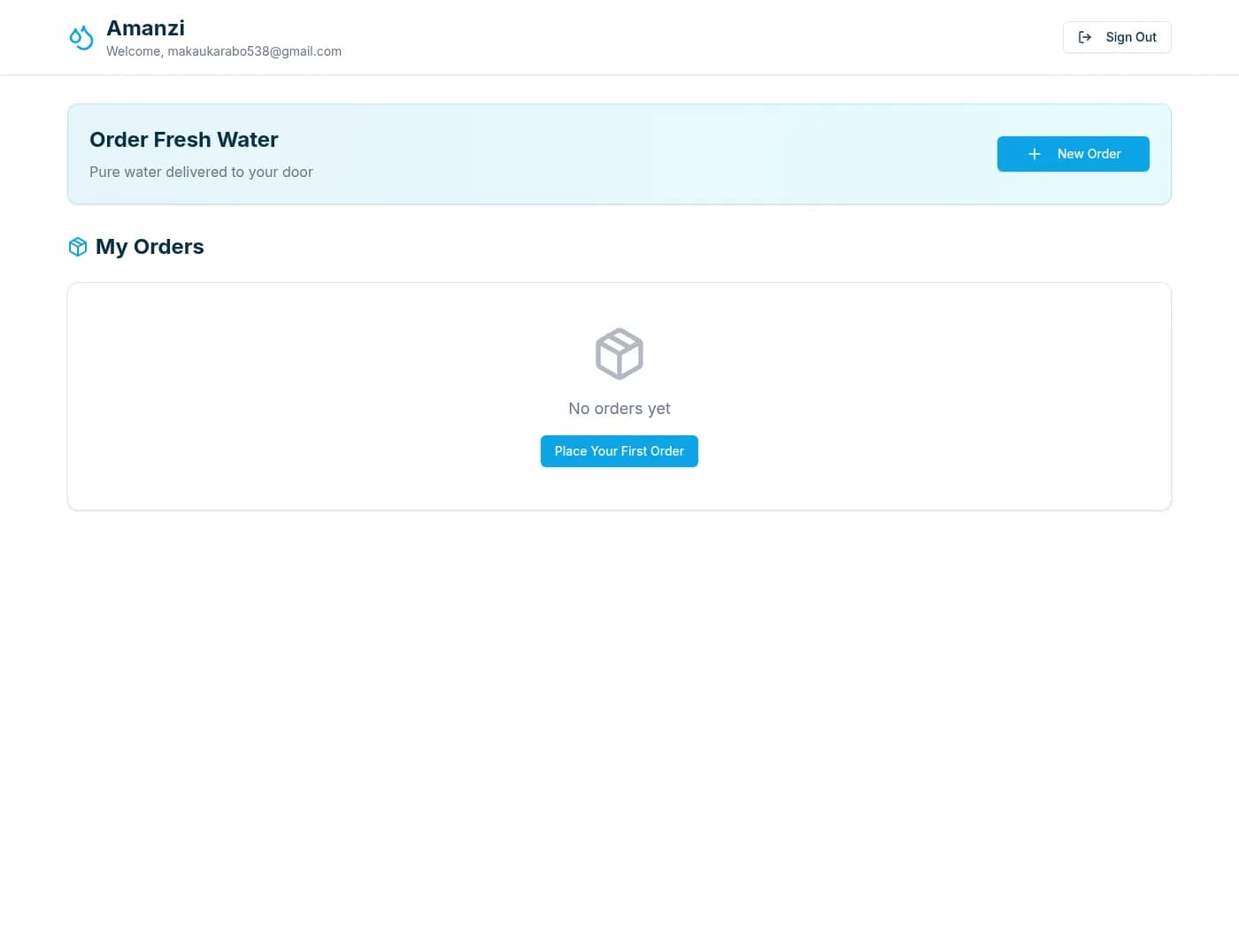Amanzi: Real-Time Purified Water Ordering Platform for NWU Campus
