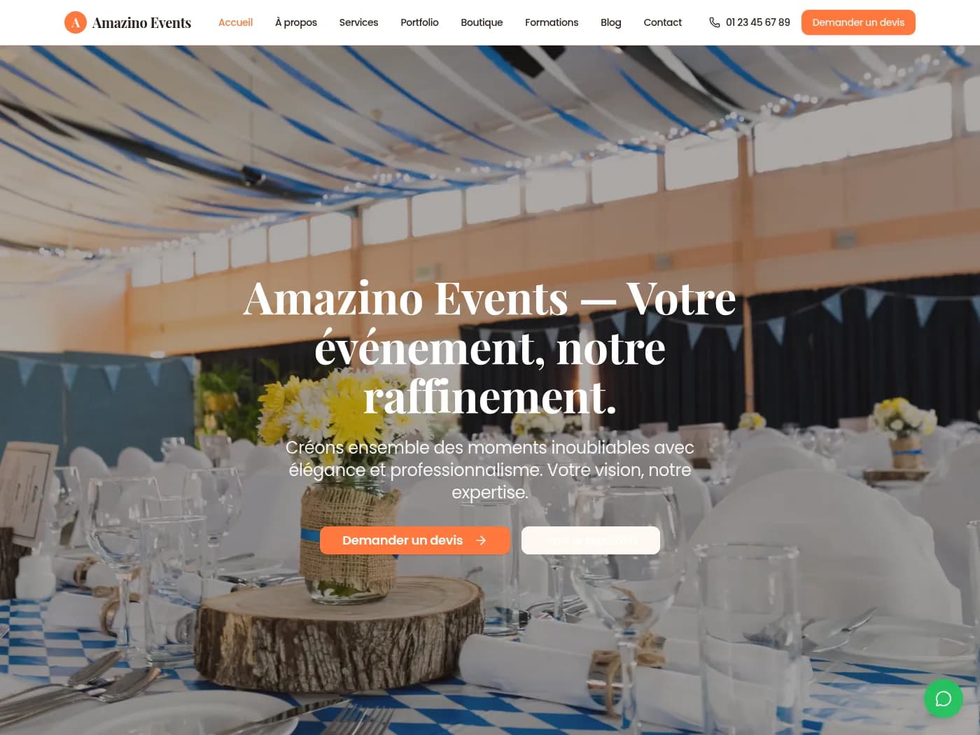 Amazino Events — Plateforme Web Premium pour Événementiel