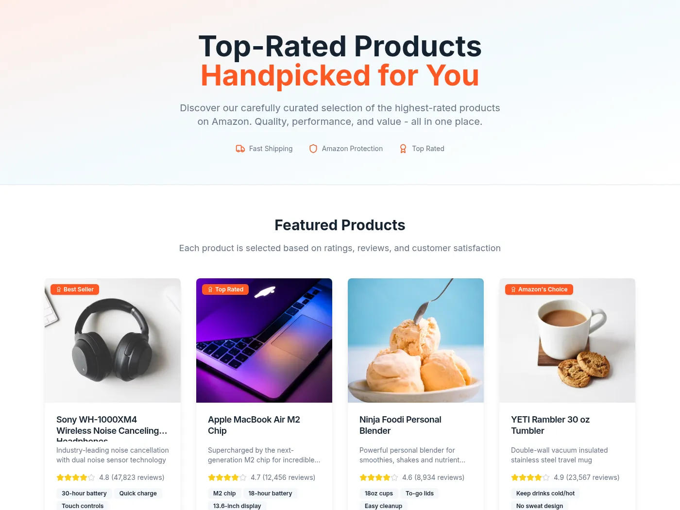 Amazon Affiliate Product Landing Website